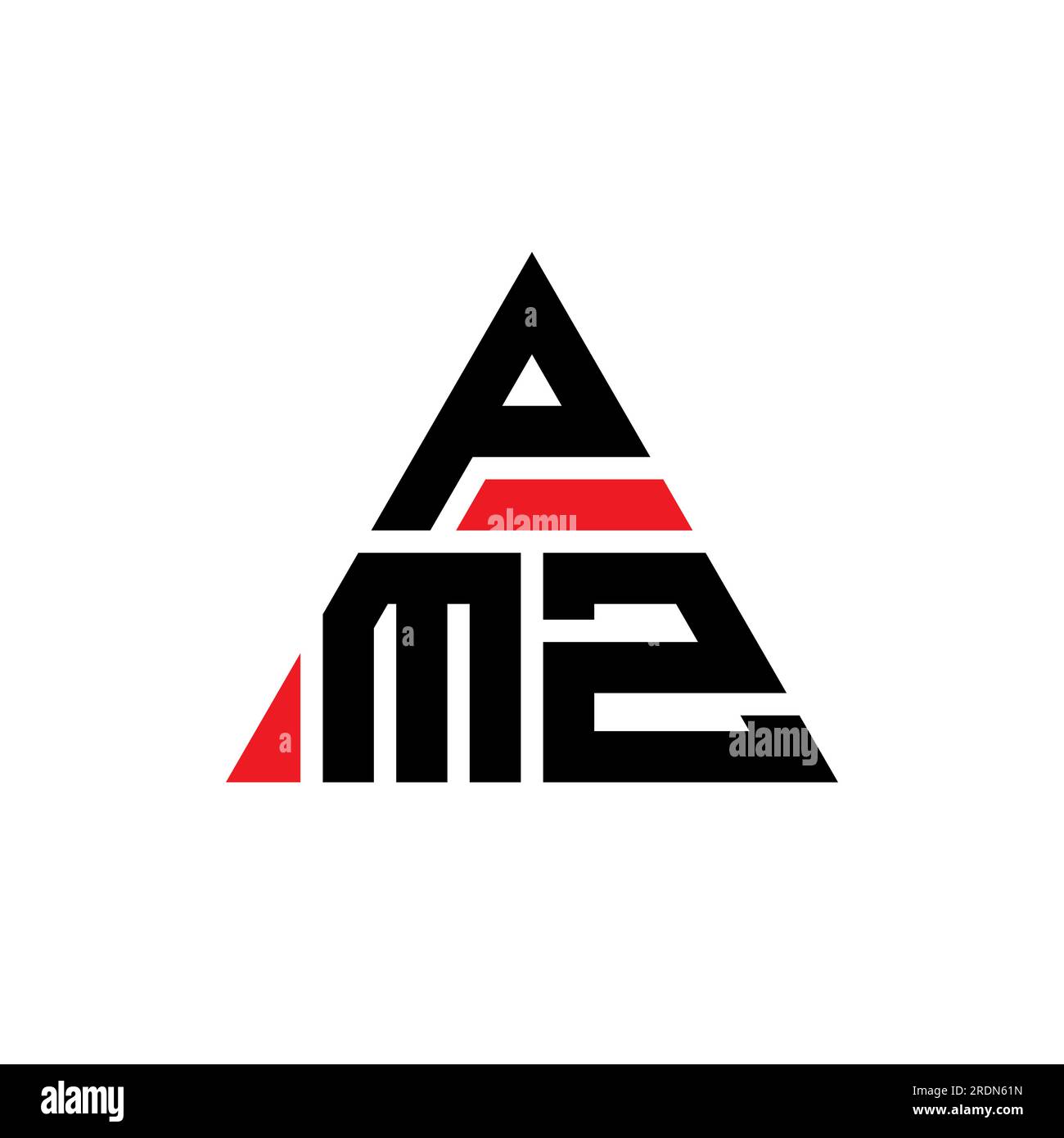 PMZ triangle letter logo design with triangle shape. PMZ triangle logo ...