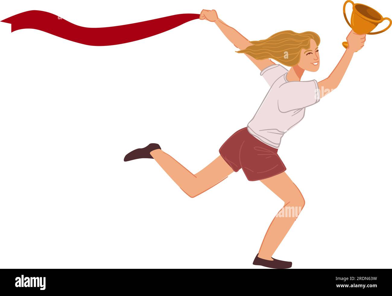 Happy fitness woman success Stock Vector Images - Alamy