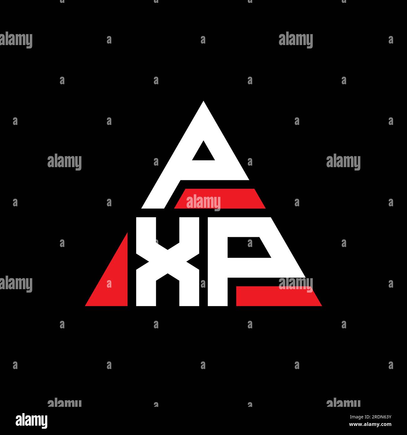 PXP triangle letter logo design with triangle shape. PXP triangle logo design monogram. PXP ...