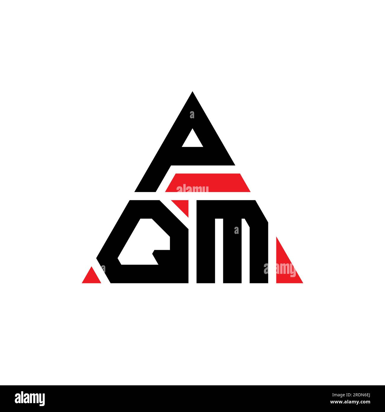 PQM triangle letter logo design with triangle shape. PQM triangle logo ...