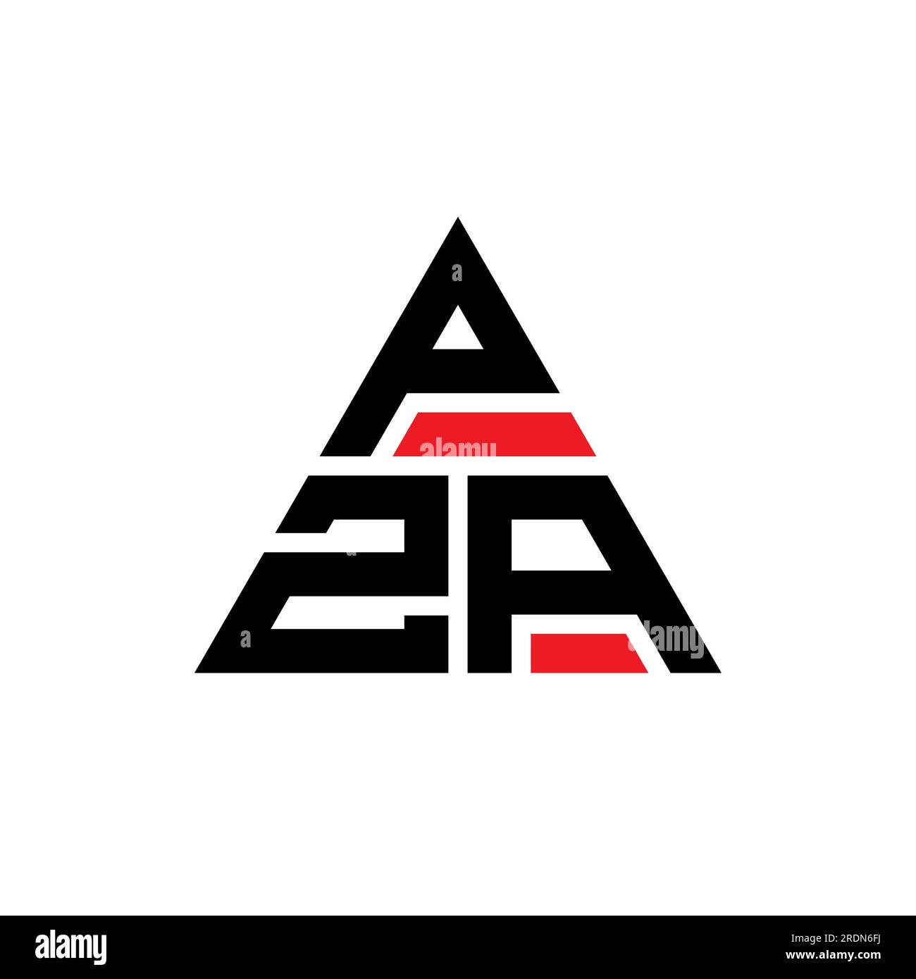 PZA triangle letter logo design with triangle shape. PZA triangle logo ...