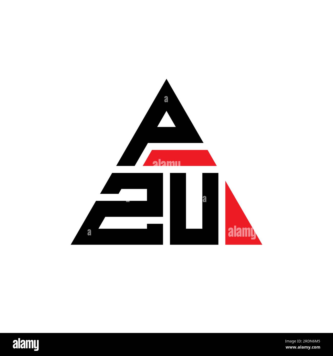 PZU triangle letter logo design with triangle shape. PZU triangle logo ...