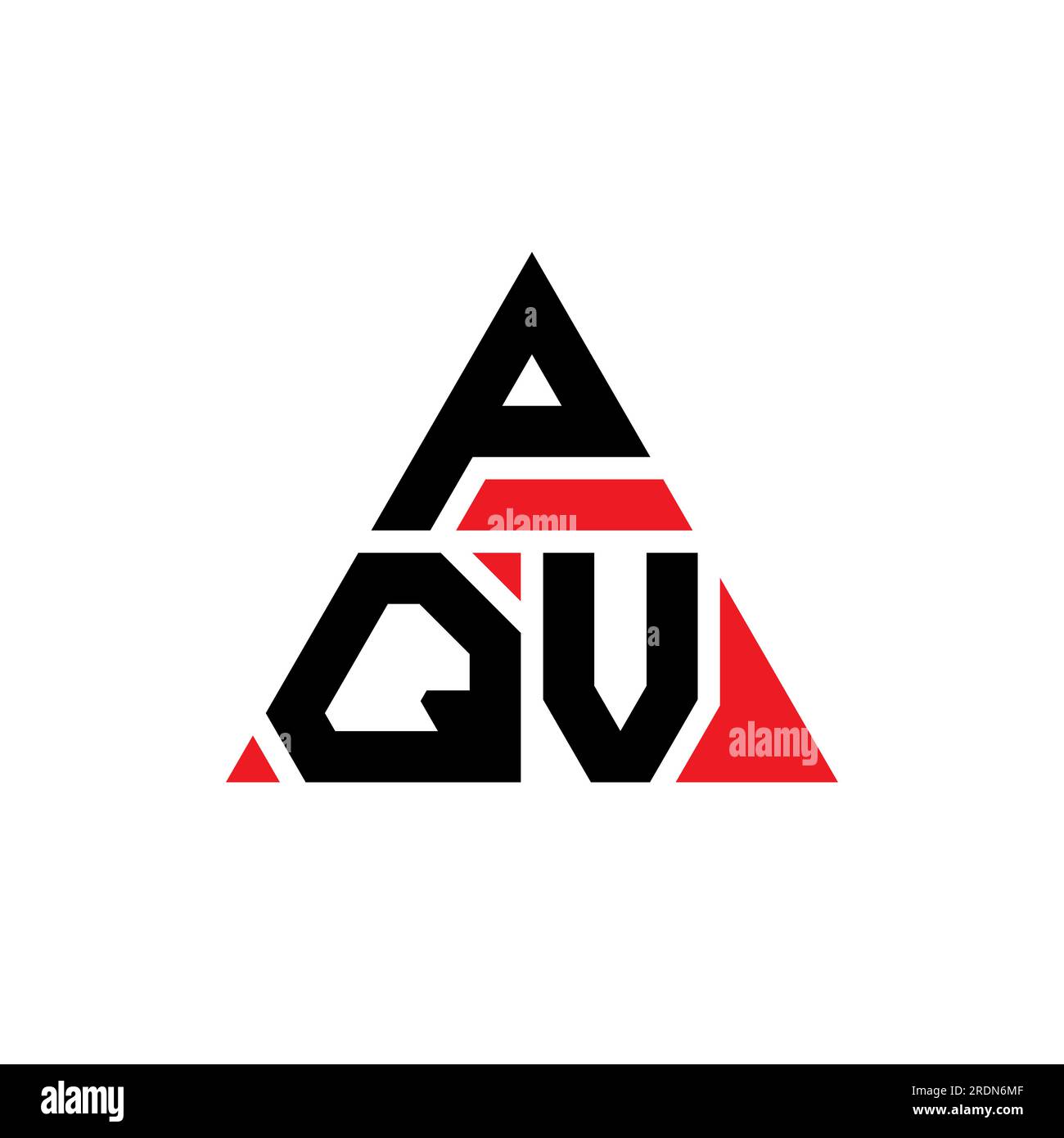 PQV triangle letter logo design with triangle shape. PQV triangle logo ...