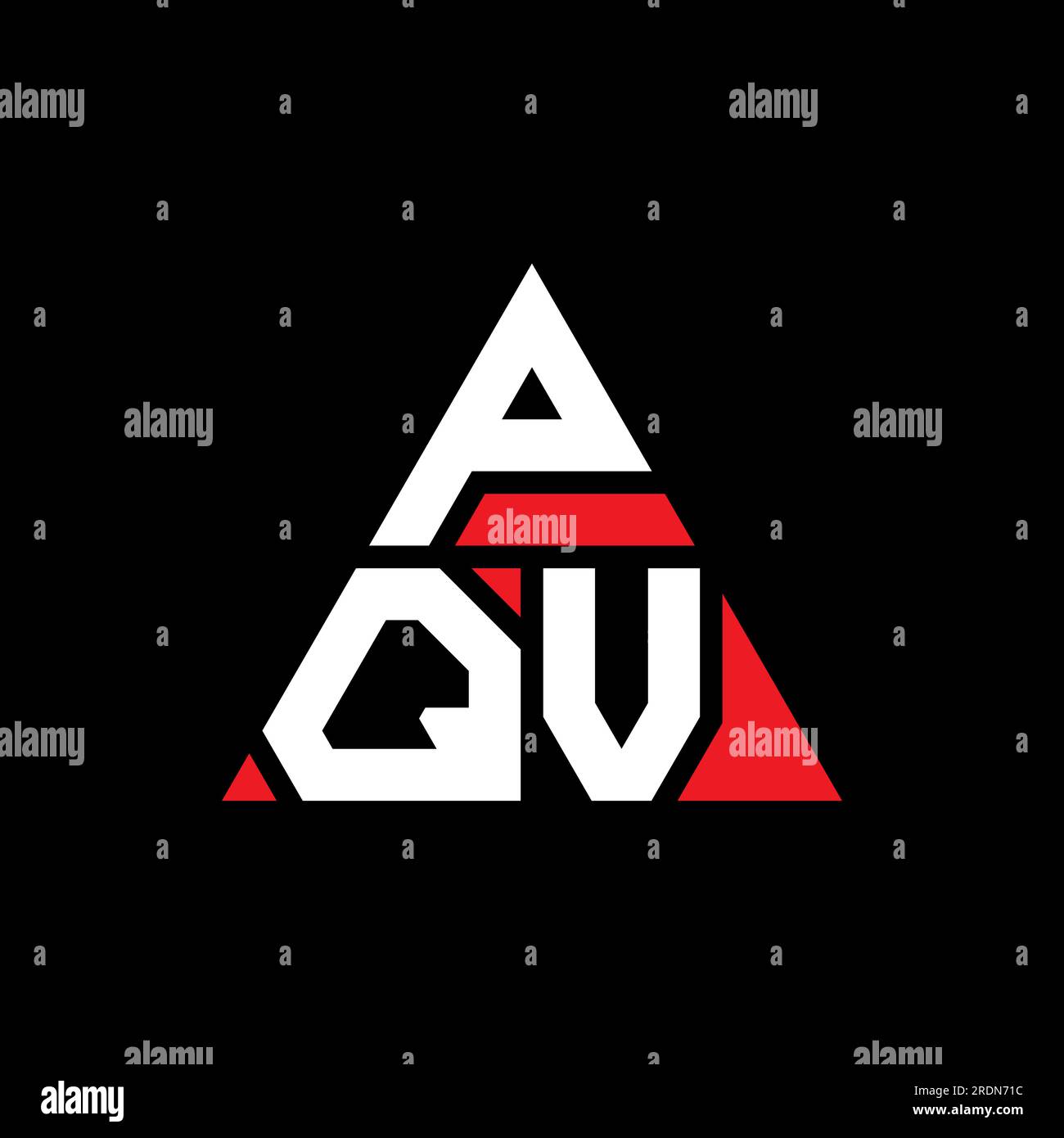 PQV triangle letter logo design with triangle shape. PQV triangle logo ...