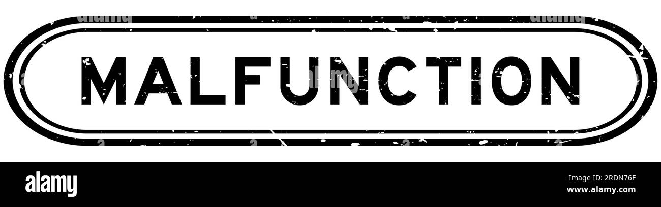 Grunge black malfunction word rubber seal stamp on white background ...