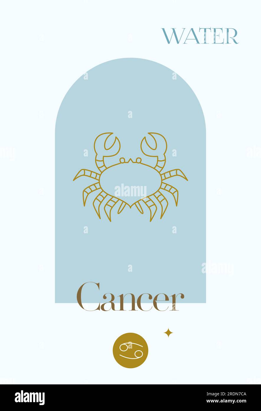 Zodiac Water Cancer Stock Vector Image & Art - Alamy