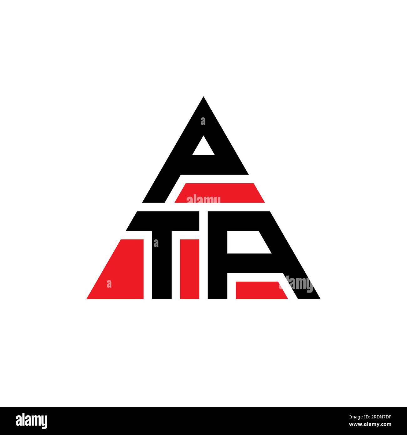 PTA triangle letter logo design with triangle shape. PTA triangle logo ...