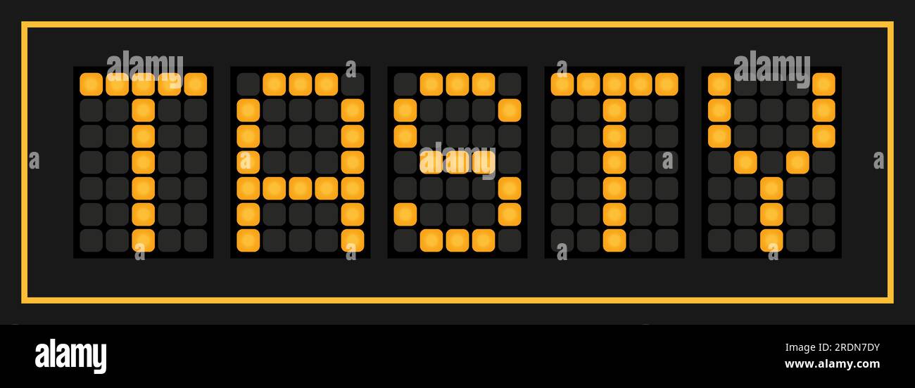 Orange color led banner in word tasty on black background Stock Vector ...