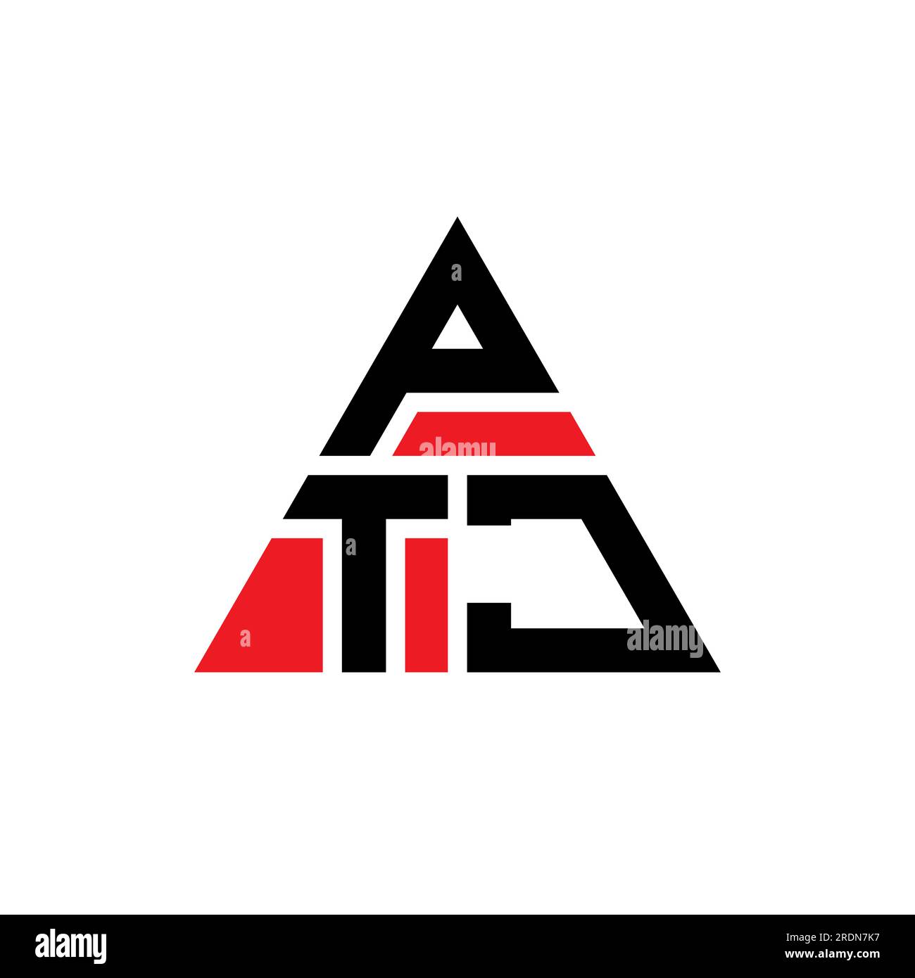 PTJ triangle letter logo design with triangle shape. PTJ triangle logo ...