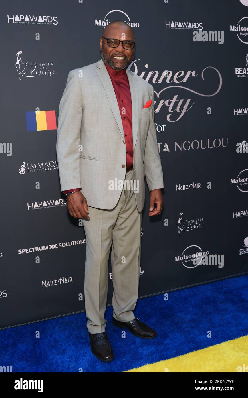 Los Angeles, California, USA. 21st July, 2023. Actor Petri Hawkins-Byrd ...