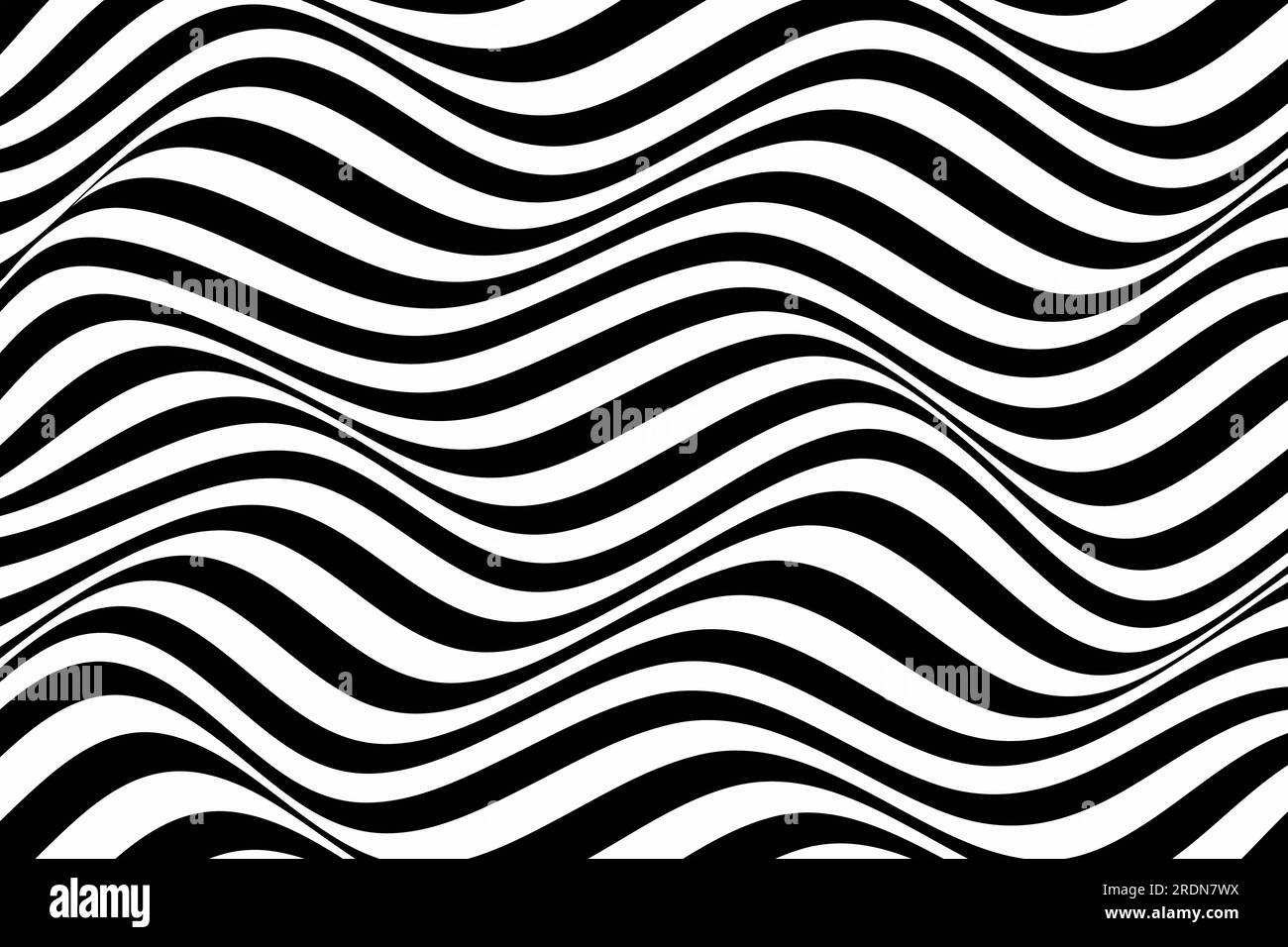 Abstract black and white illustrations. Horizontal lines stripes ...