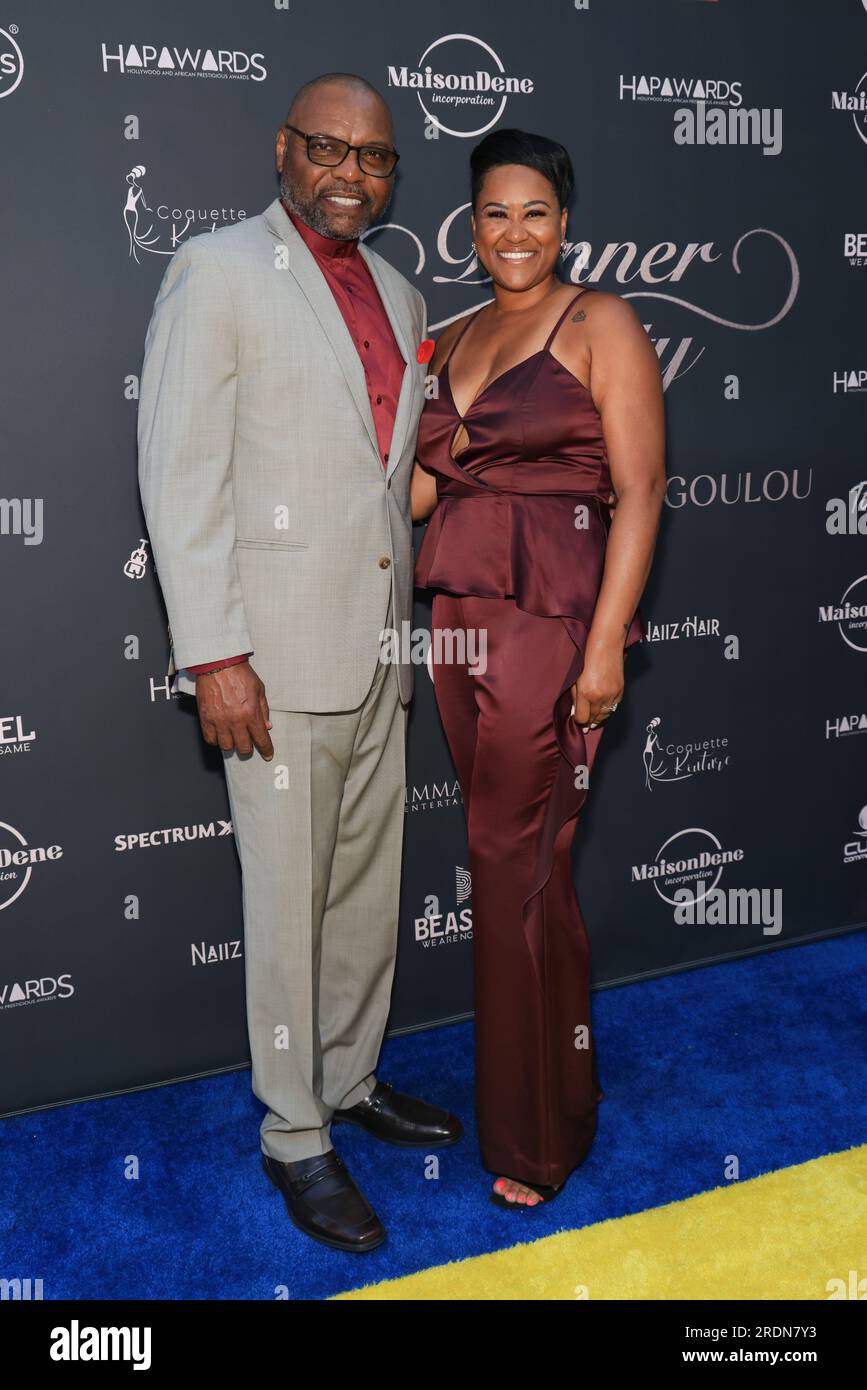 Los Angeles, California, USA. 21st July, 2023. Actor Petri Hawkins-Byrd ...