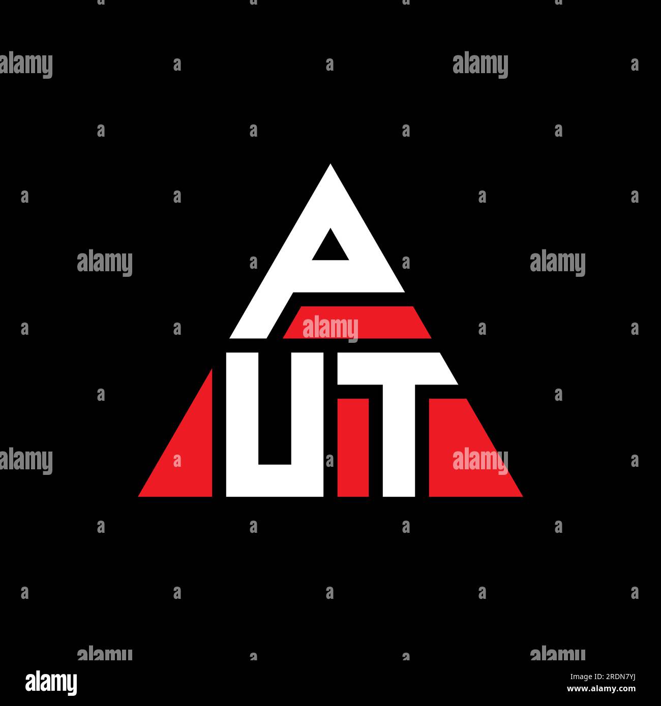 PUT triangle letter logo design with triangle shape. PUT triangle logo ...