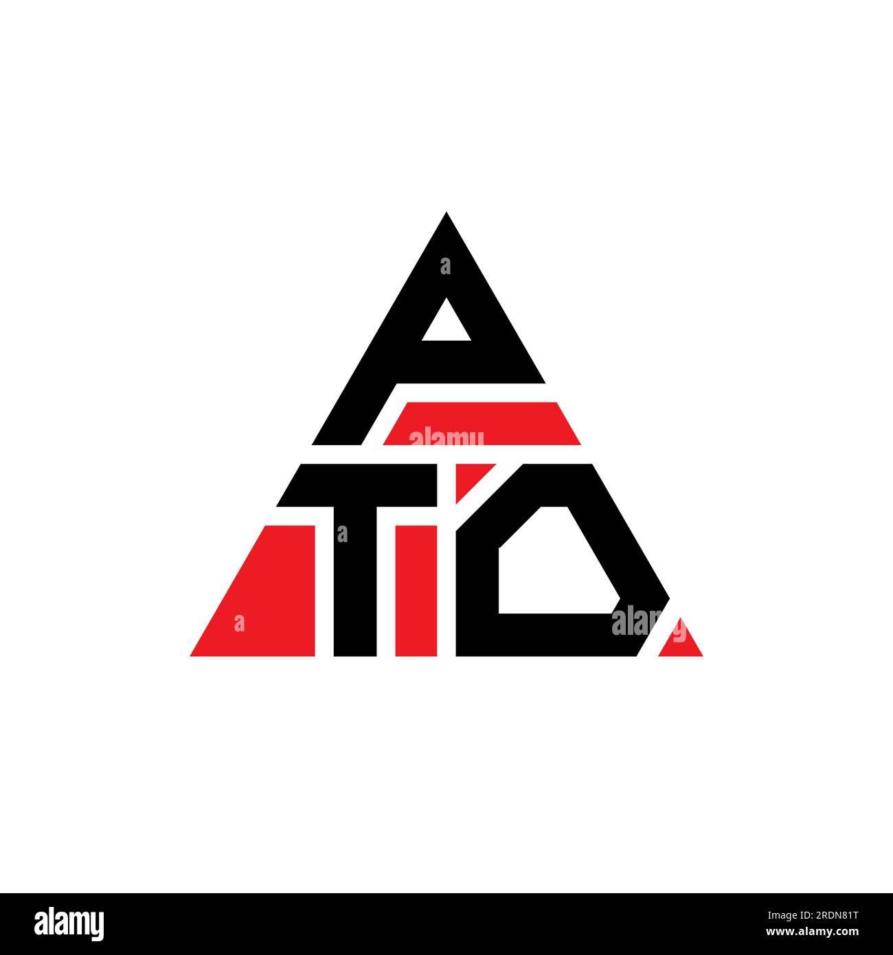 PTO triangle letter logo design with triangle shape. PTO triangle logo ...