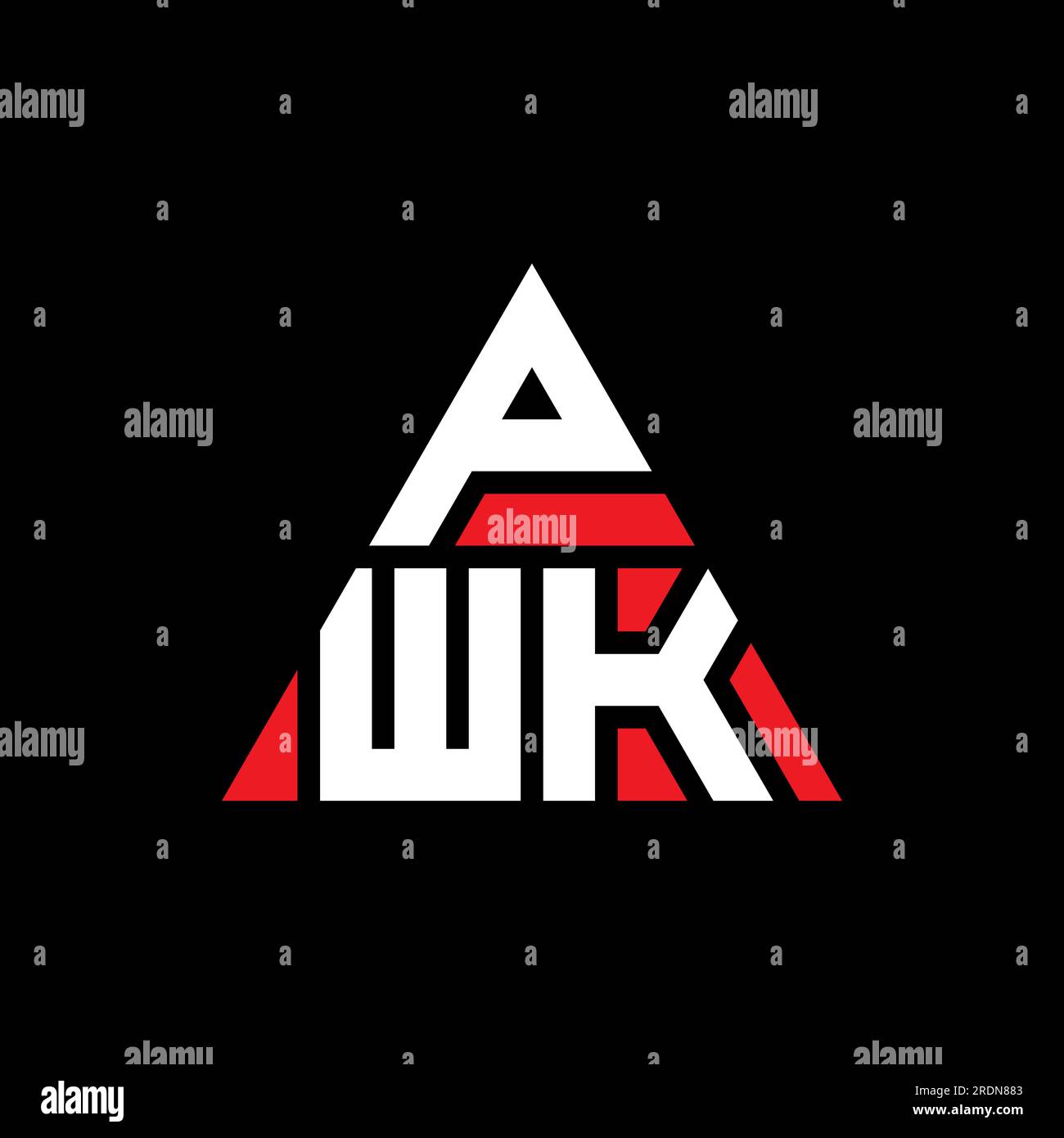 PWK triangle letter logo design with triangle shape. PWK triangle logo ...
