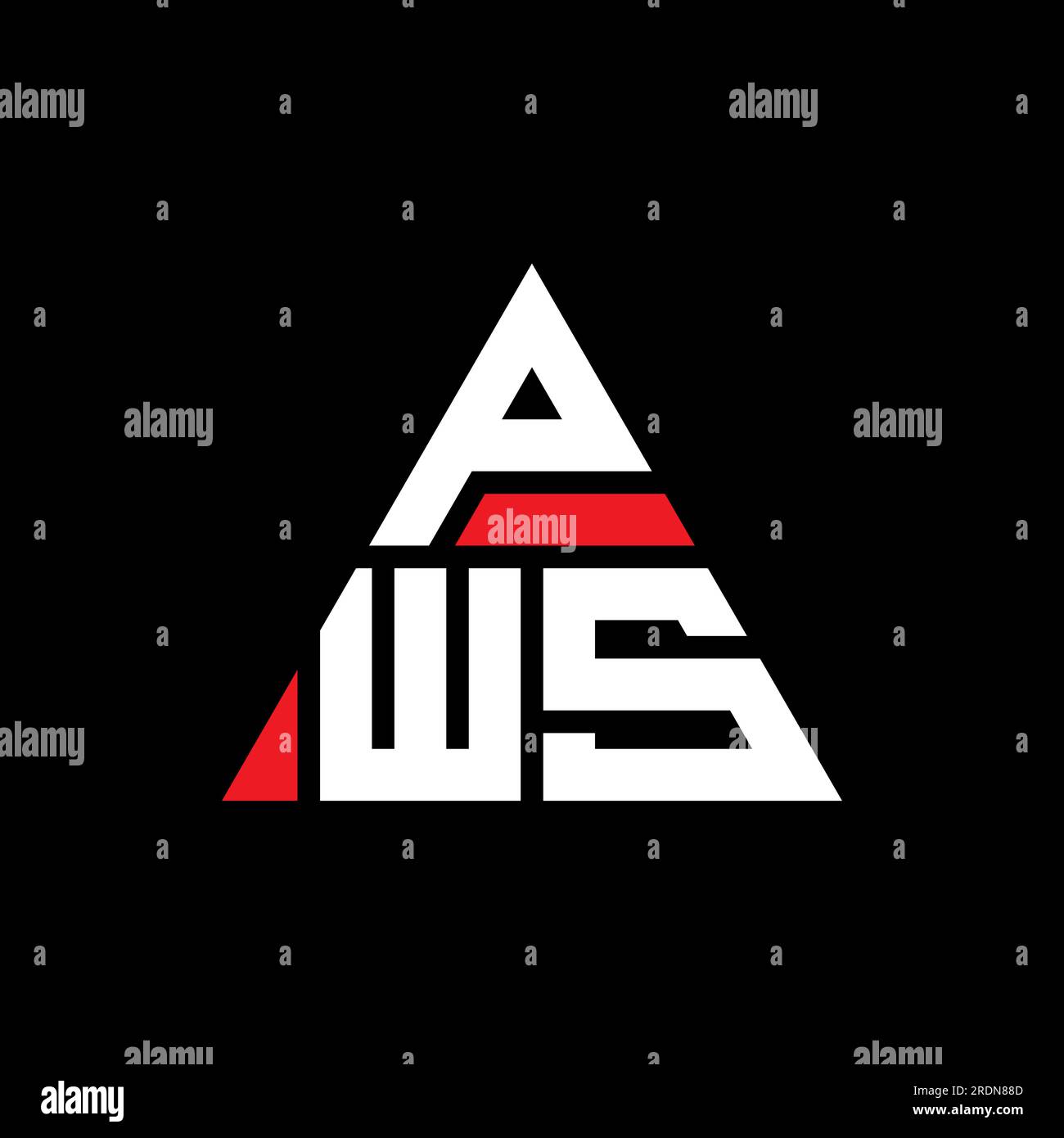 PWS triangle letter logo design with triangle shape. PWS triangle logo ...
