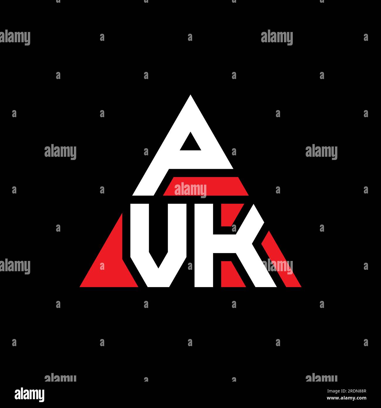 PVK triangle letter logo design with triangle shape. PVK triangle logo ...