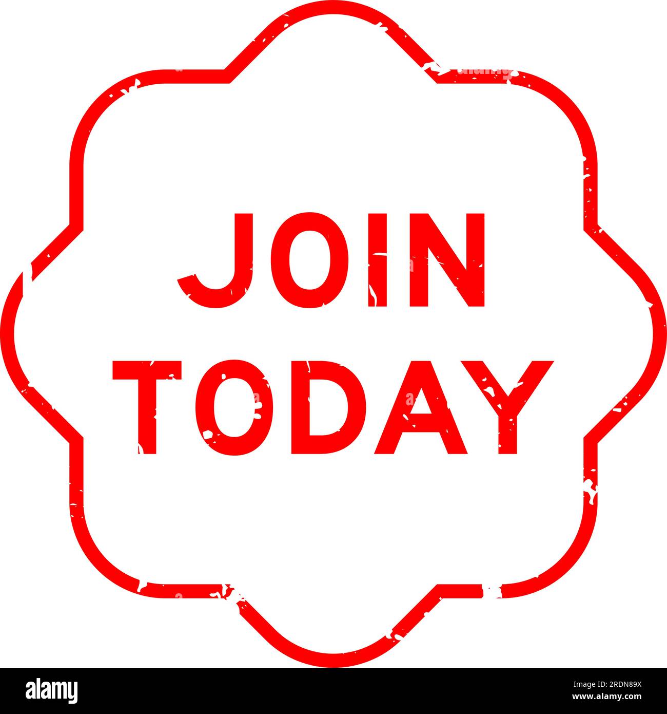 Grunge red join today word rubber seal stamp on wthie background Stock ...