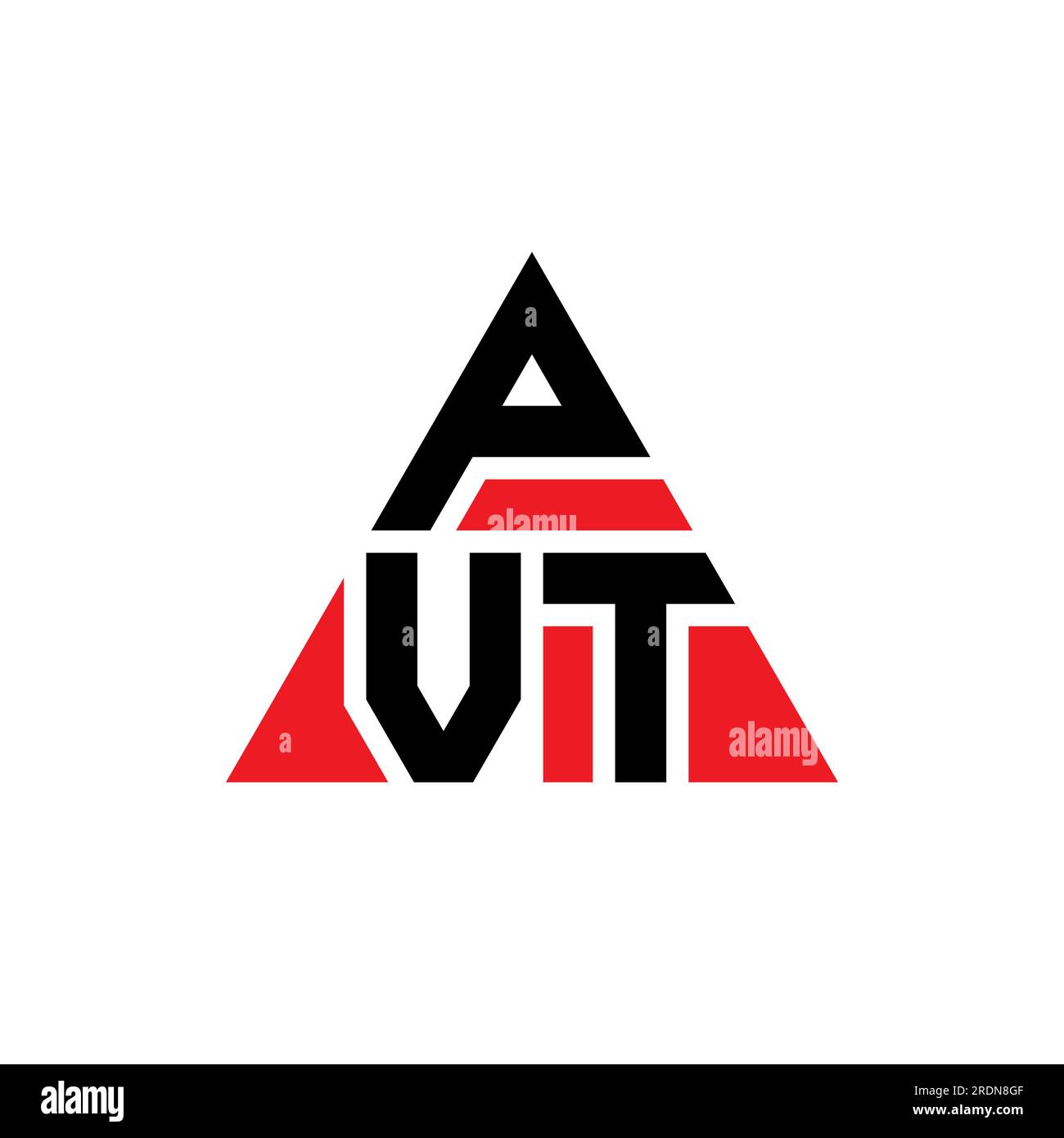 PVT triangle letter logo design with triangle shape. PVT triangle logo ...