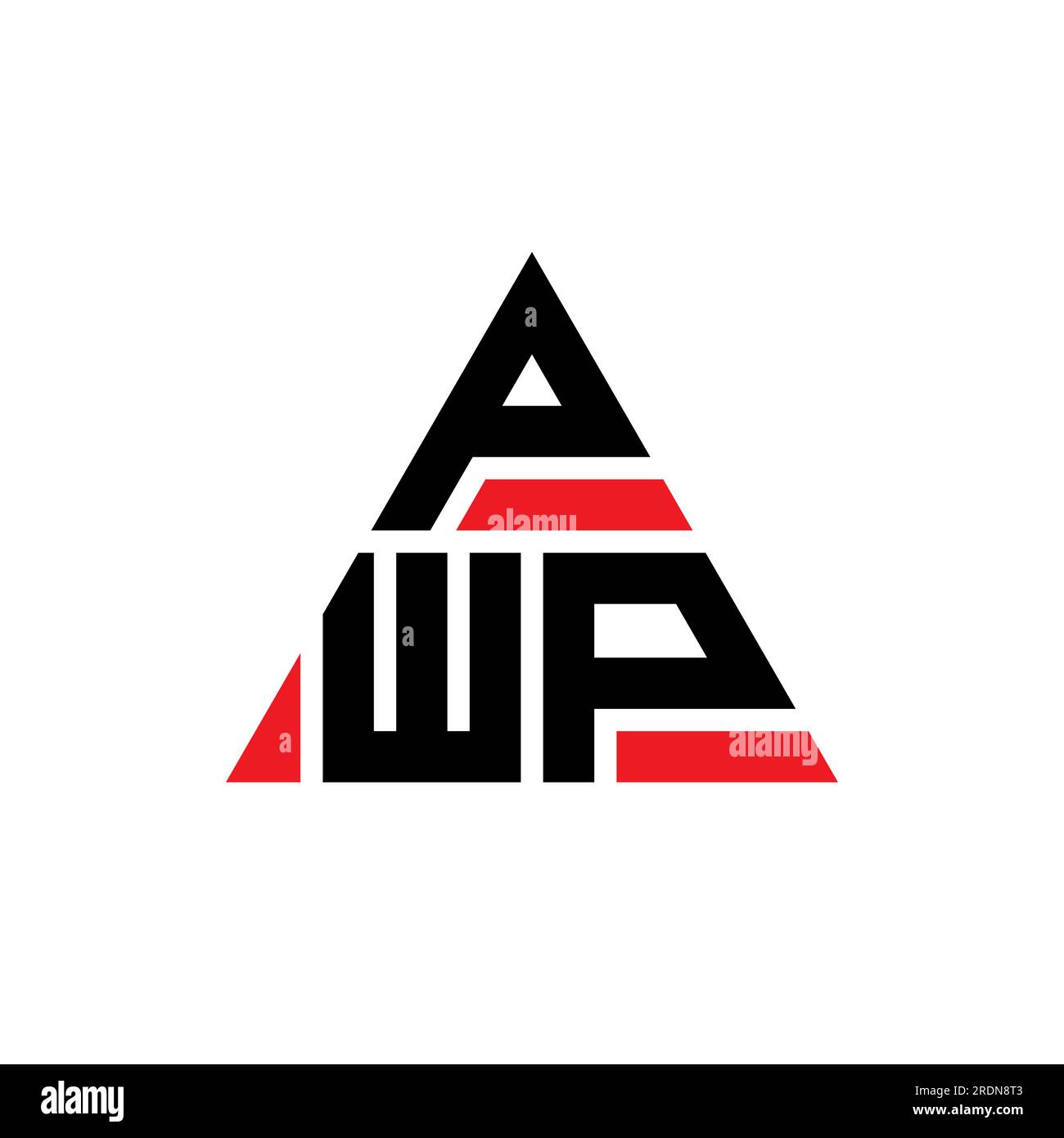 PWP triangle letter logo design with triangle shape. PWP triangle logo design monogram. PWP ...