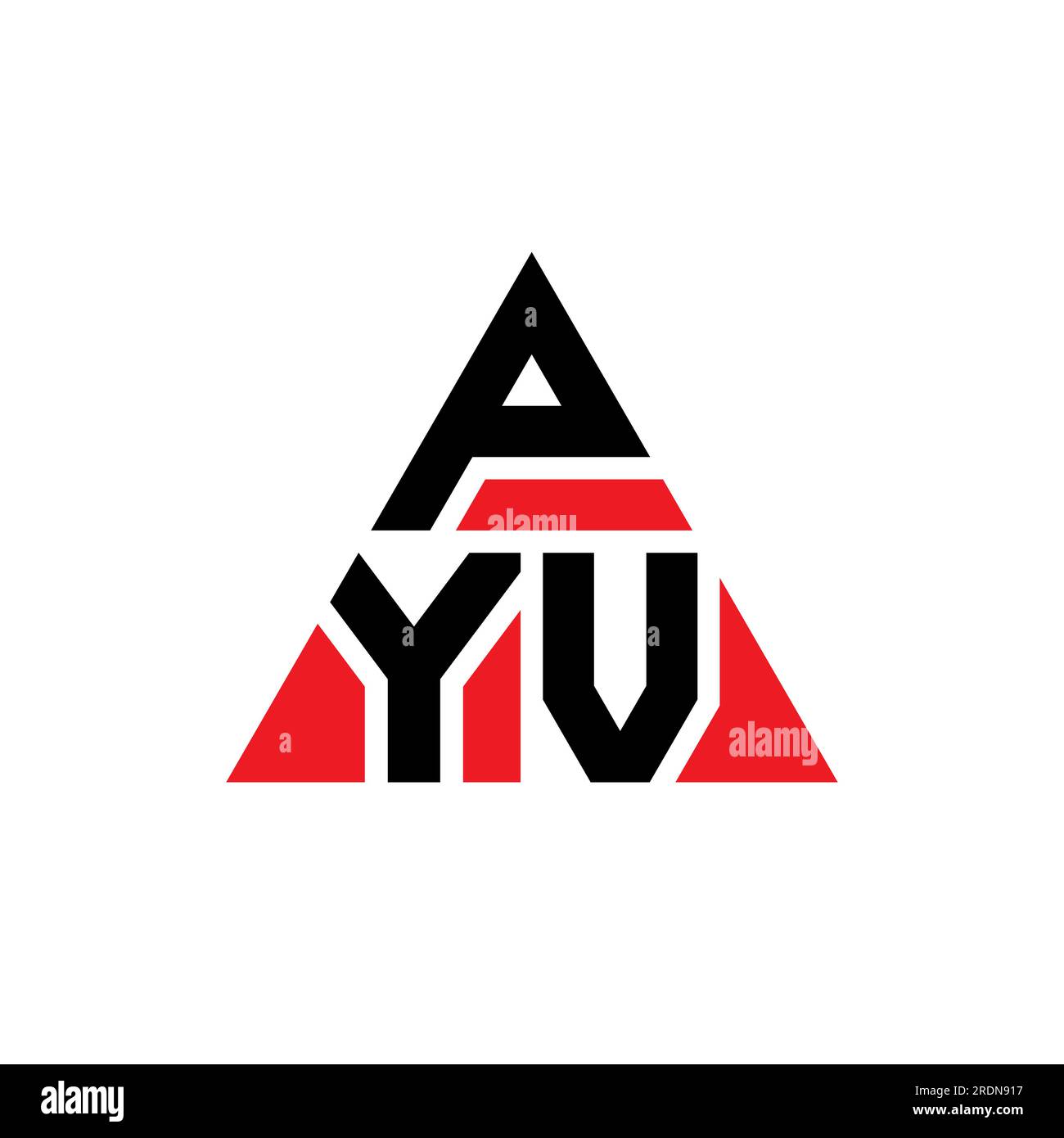 PYV triangle letter logo design with triangle shape. PYV triangle logo ...