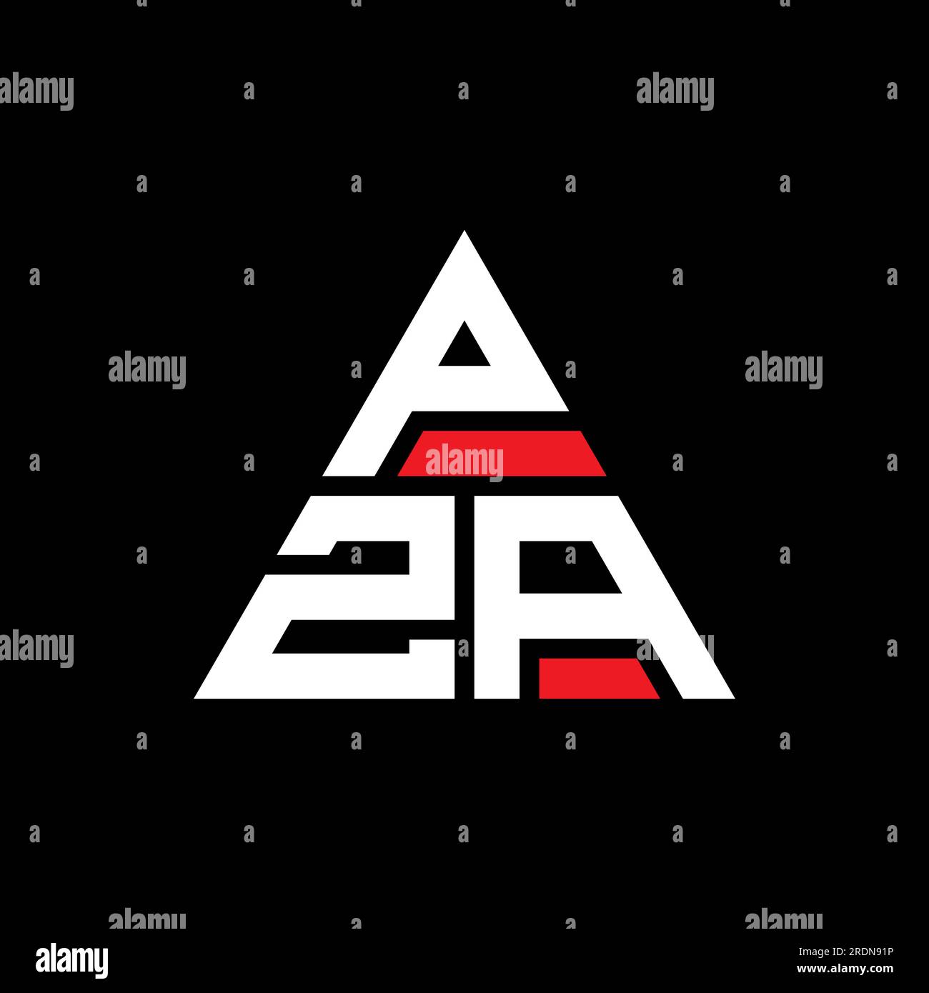 PZA triangle letter logo design with triangle shape. PZA triangle logo ...