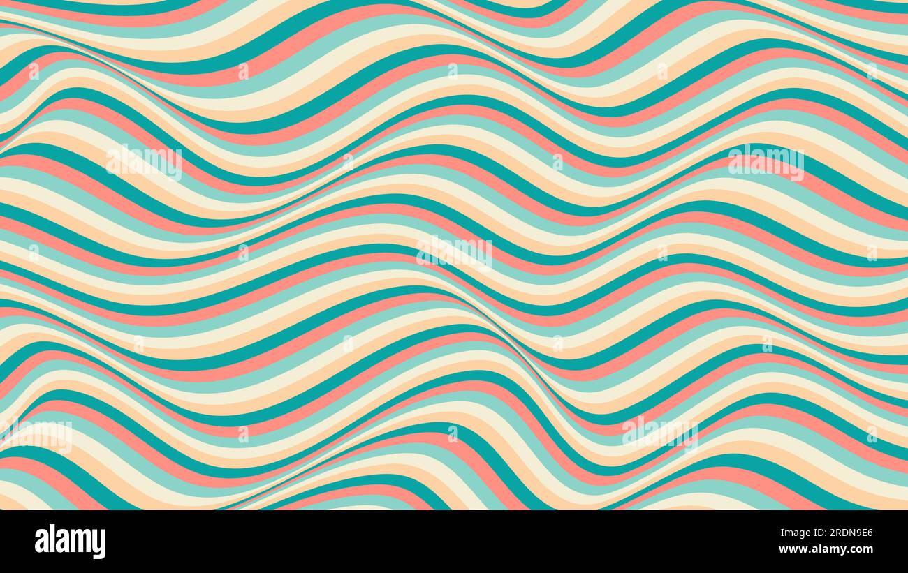 Retro wavy abstract background.Colorful design of wavy shapes Stock ...