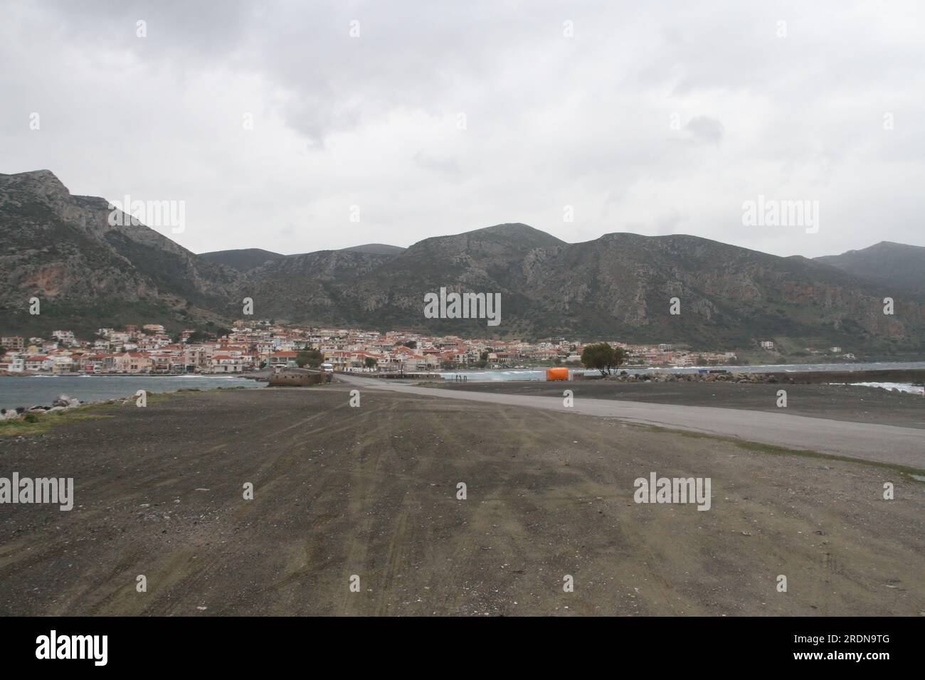 Beach side town of Monemvasia, Greece Stock Photo - Alamy