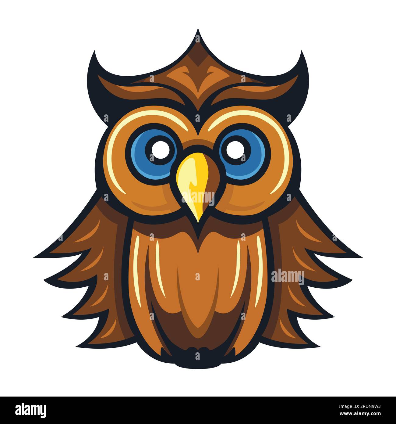 Cartoon wise old owl Cut Out Stock Images & Pictures - Alamy