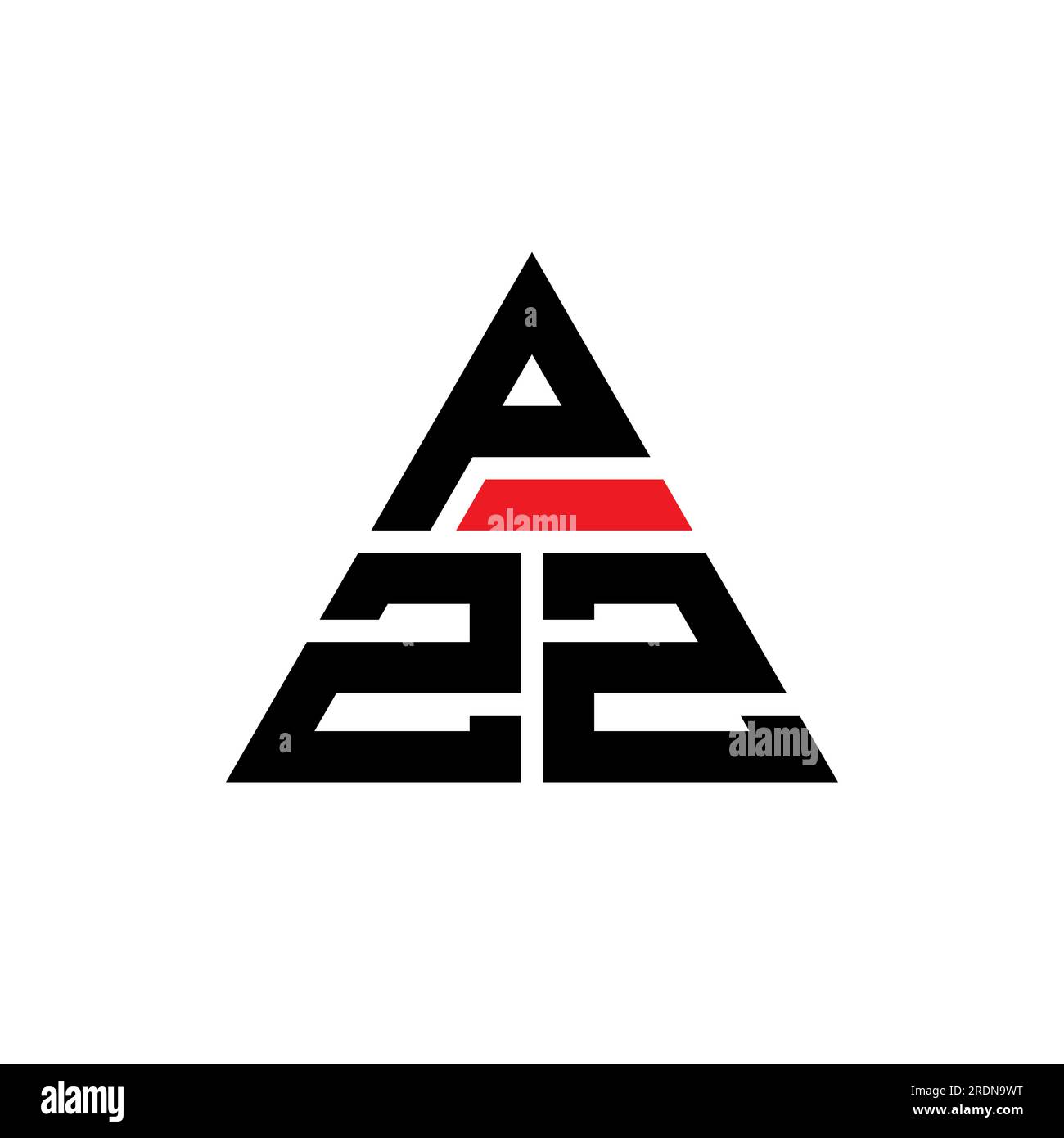 PZZ triangle letter logo design with triangle shape. PZZ triangle logo ...