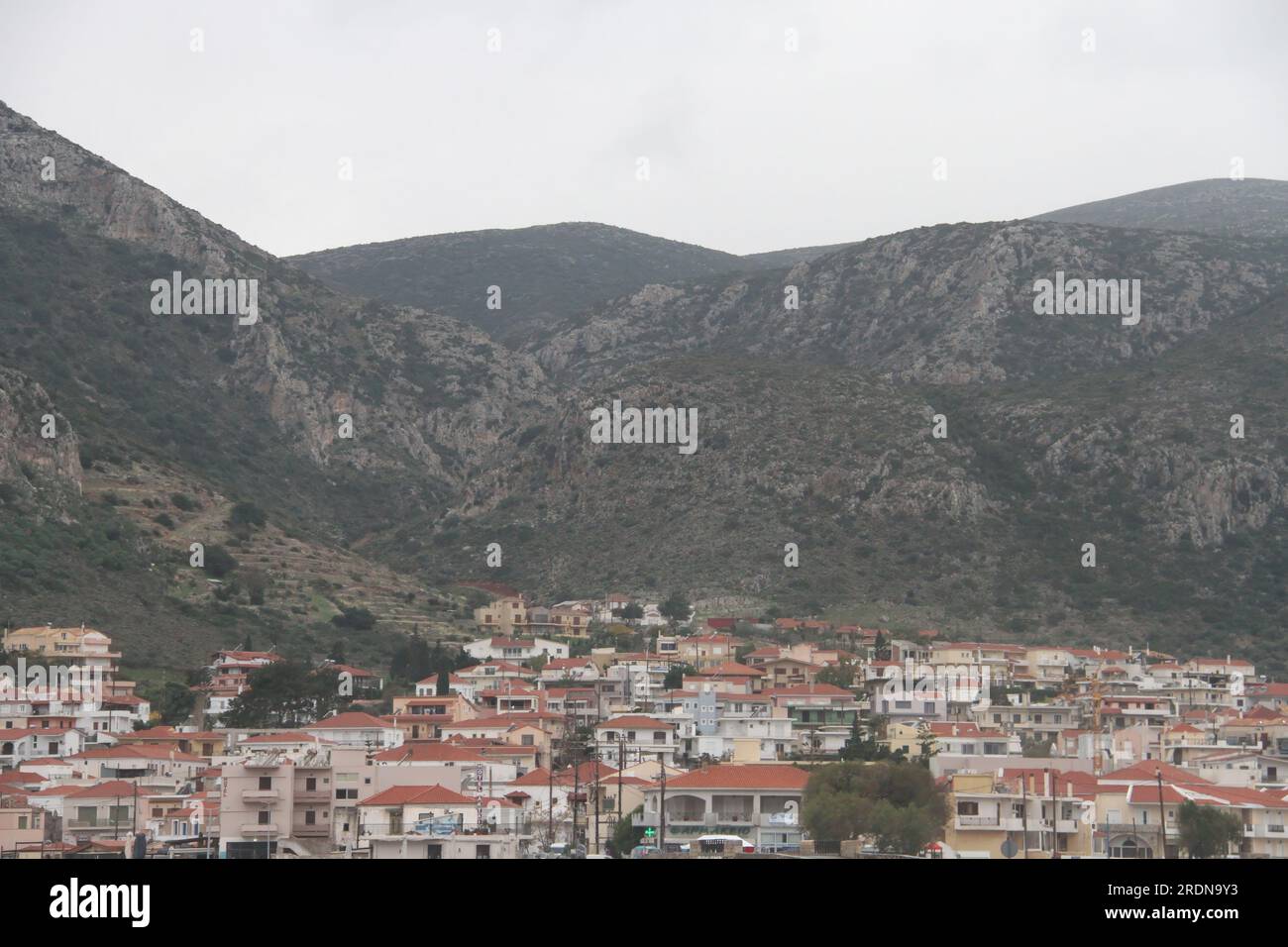 Beach side town of Monemvasia, Greece Stock Photo - Alamy