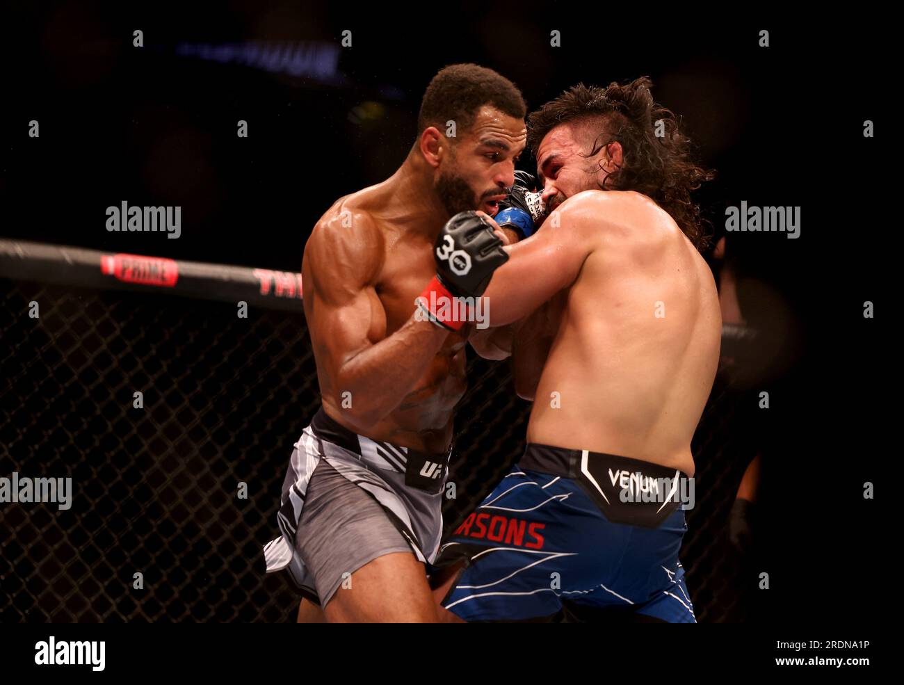 Danny Roberts (left) and Jonny Parsons in action during their ...