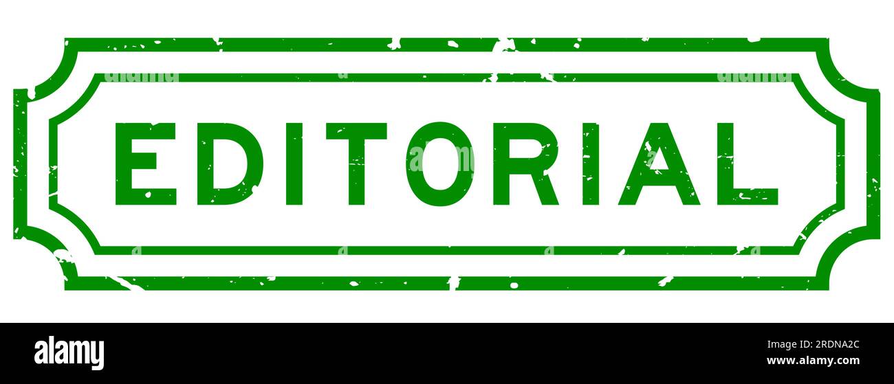 Grunge green editorial word rubber seal stamp on white background Stock ...