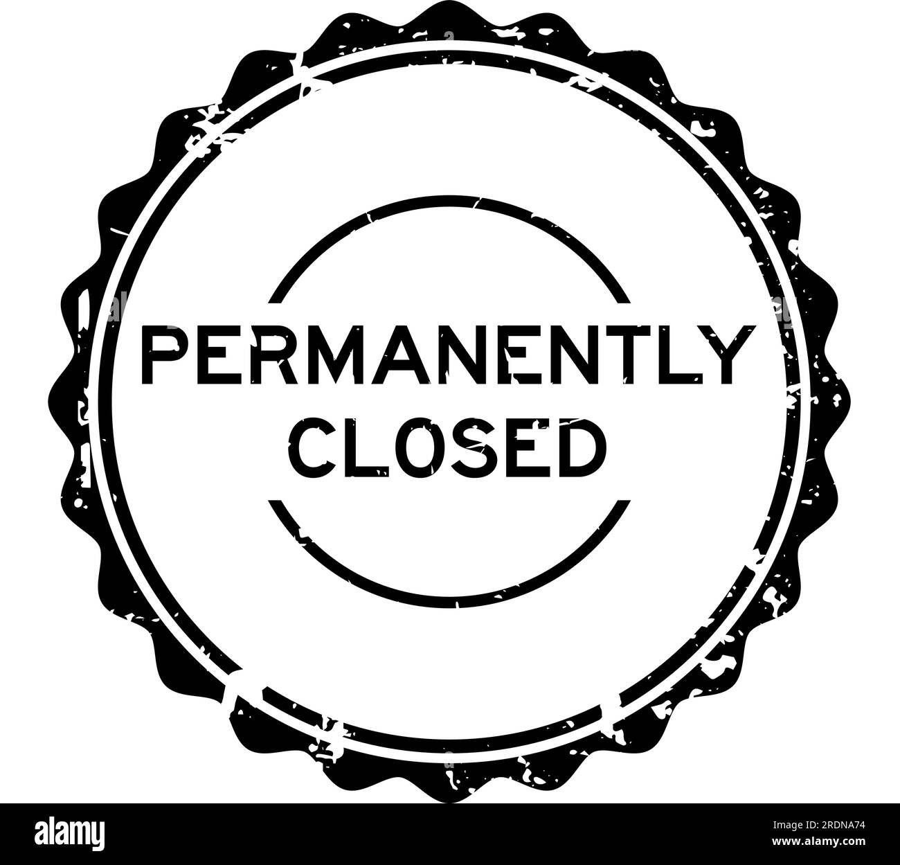 Notification of closure Black and White Stock Photos & Images - Alamy