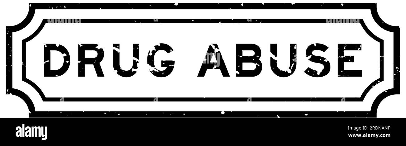 Grunge black drug abuse word rubber seal stamp on white background ...