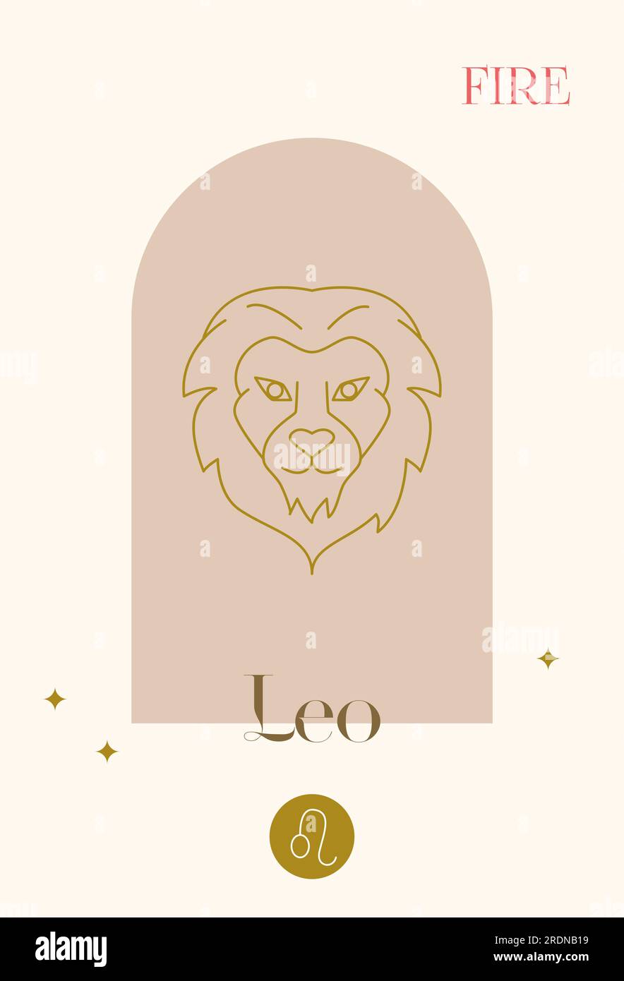 Zodiac Fire Leo Stock Vector Image & Art - Alamy