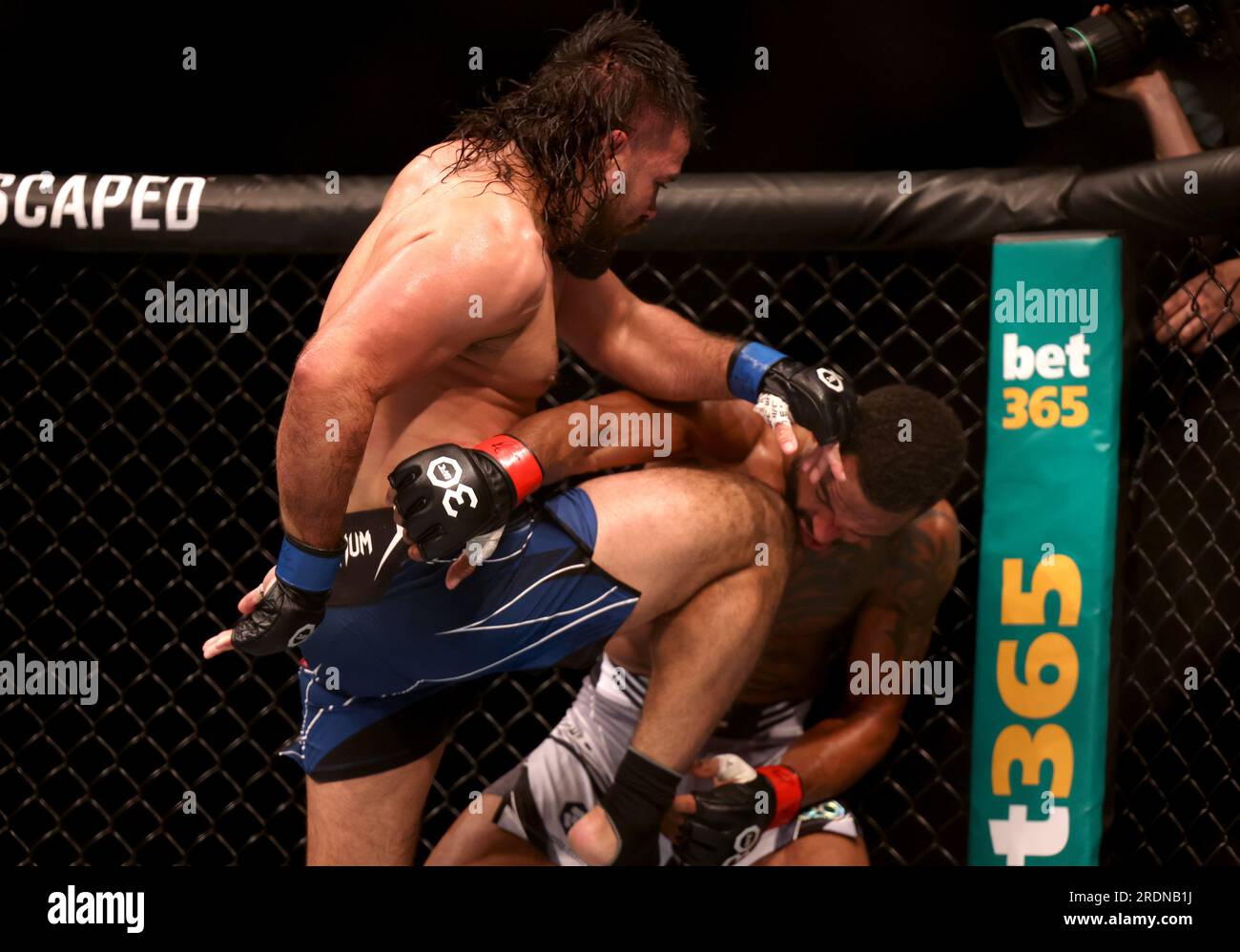 Jonny Parsons (left) and Danny Roberts in action during their ...