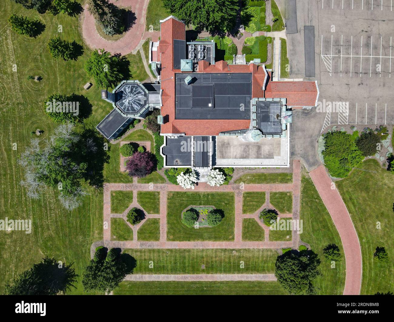 Bird's Eye View of an Old Castle Aerial Photo Stock Photo - Alamy