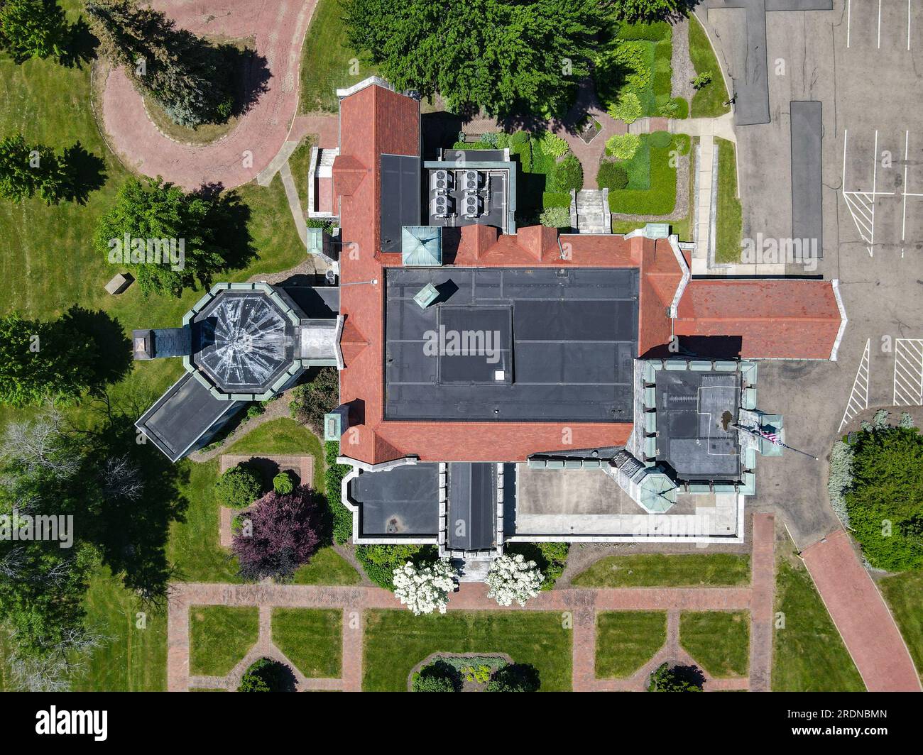 Top Down View of an Old Castle Aerial Photo Stock Photo - Alamy