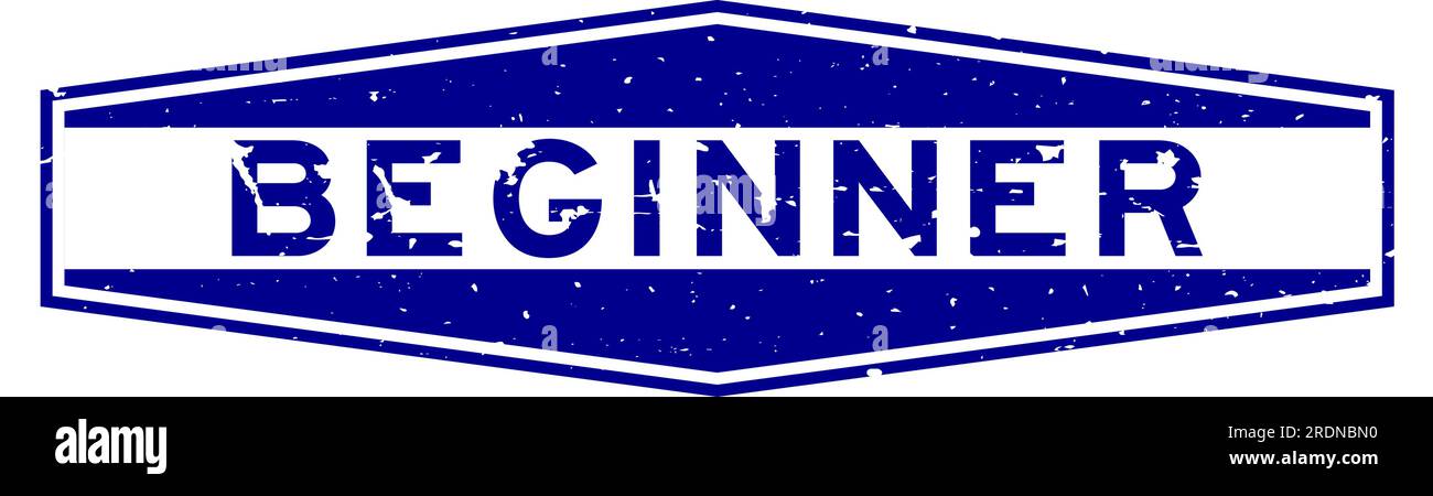 Grunge blue beginner word hexagon rubber seal stamp on white background Stock Vector Image & Art ...