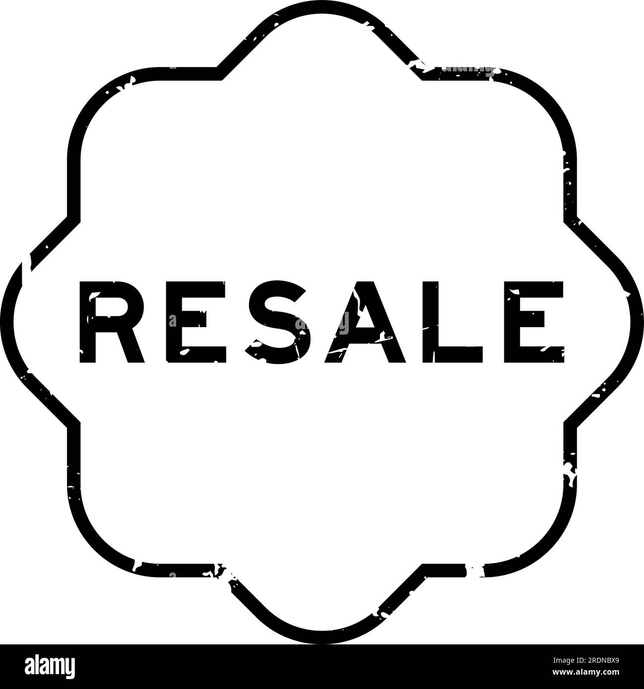 Grunge black resale word rubber seal stamp on white background Stock ...