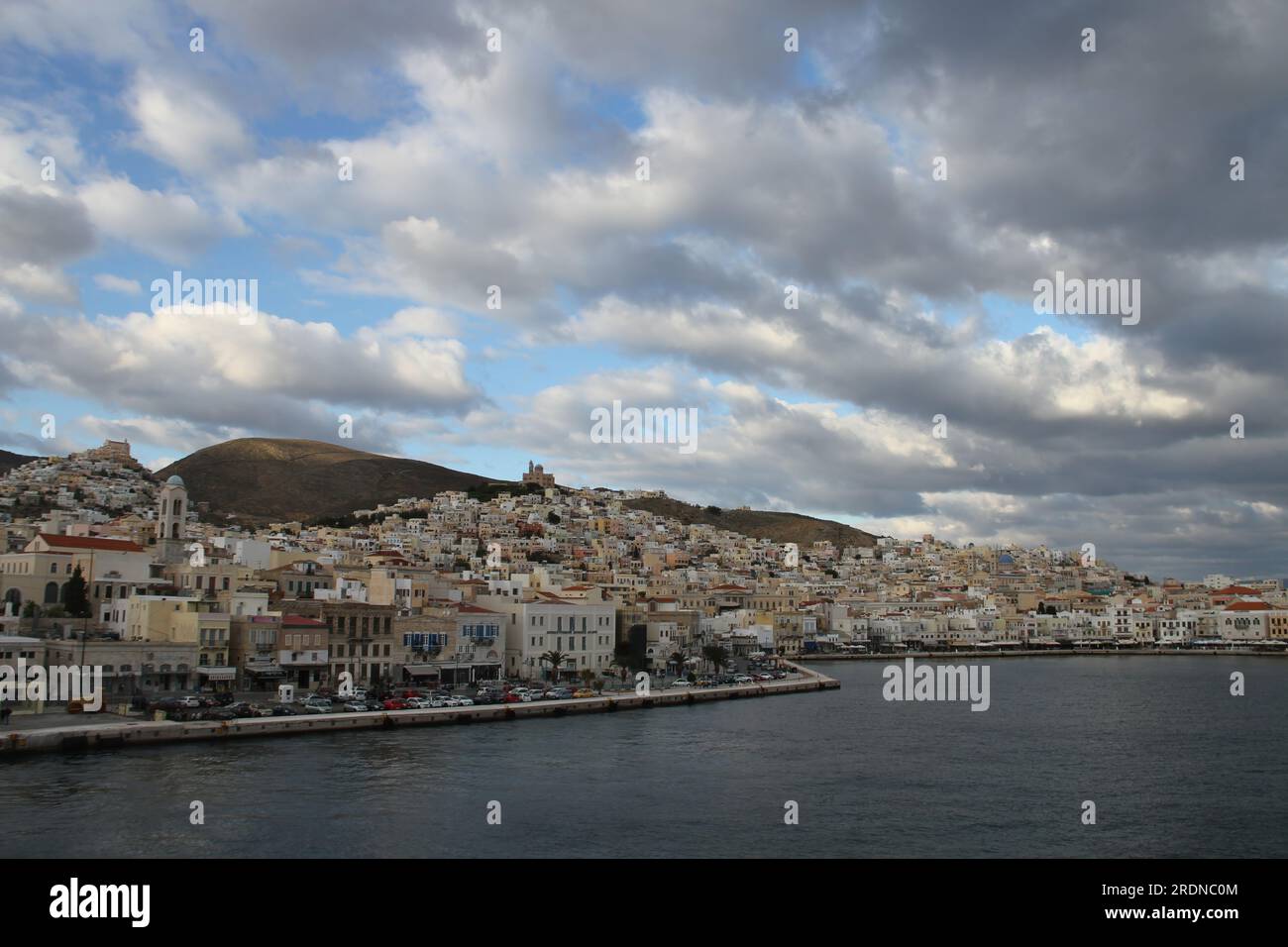 View of Island of Syros Stock Photo - Alamy