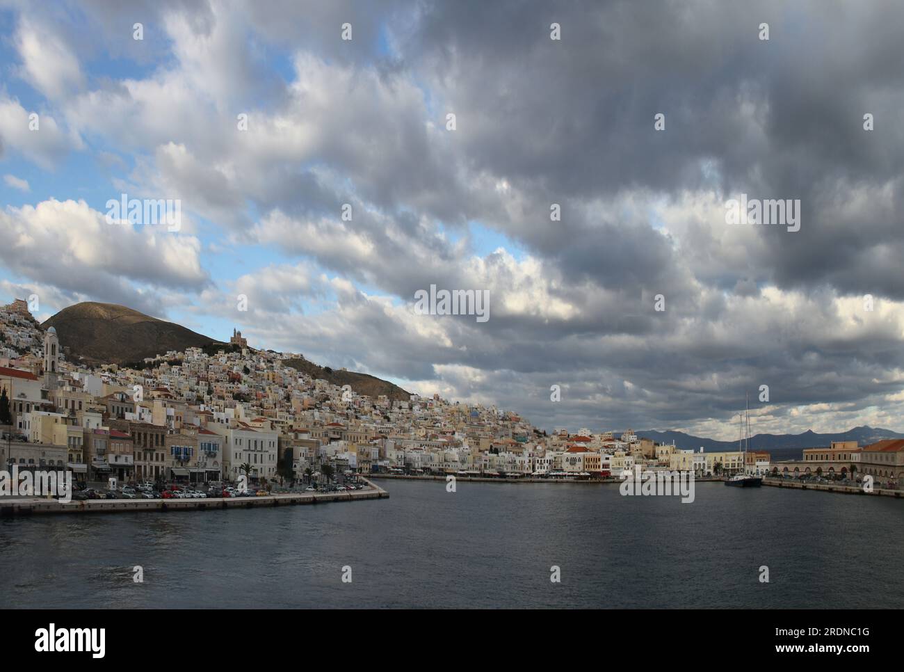 View of Island of Syros Stock Photo - Alamy