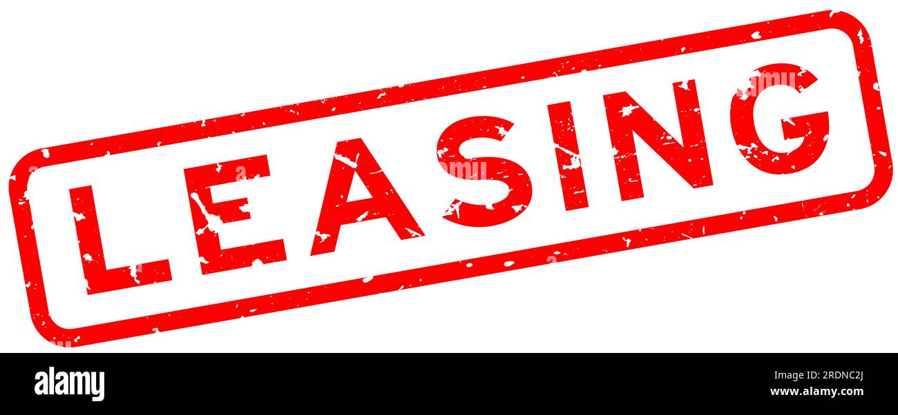 Grunge red leasing word square rubber seal stamp on white background Stock Vector Image & Art ...