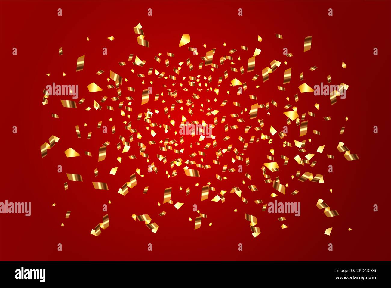 Abstract vector background in red color with golden confetti. Vector ...