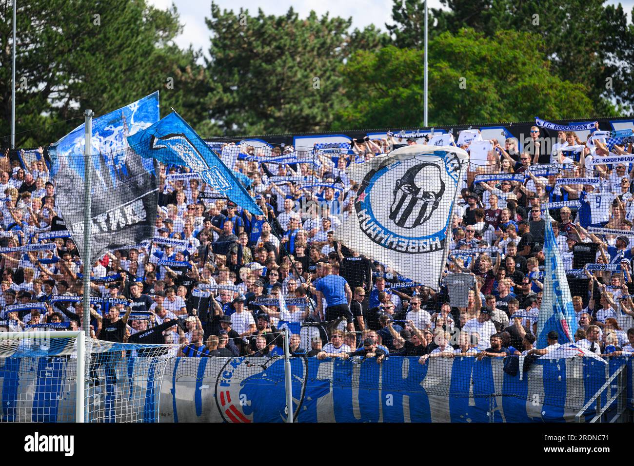 Lyngby, Denmark. 22nd July, 2023. Football fans of FC Copenhagen seen ...