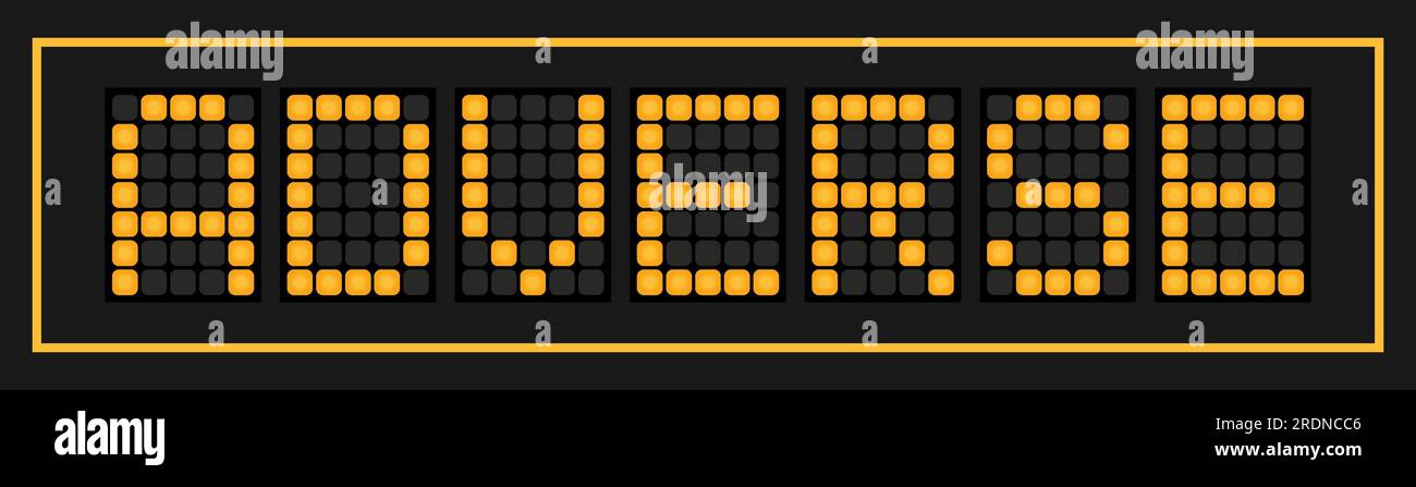 Orange color led banner in word adverse on black background Stock ...