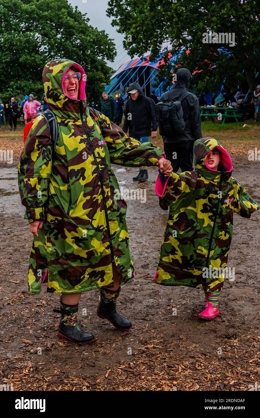 Henham Park, Suffolk, UK. 22nd July, 2023. Children well protected from ...