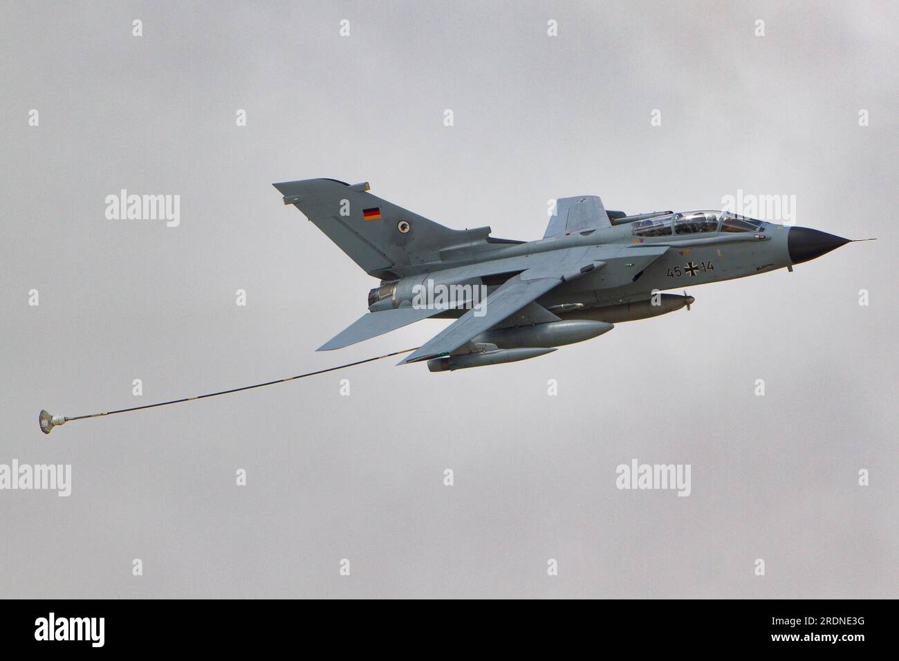 German Air Force Tornado with refuelling hose and drogue extended at ...