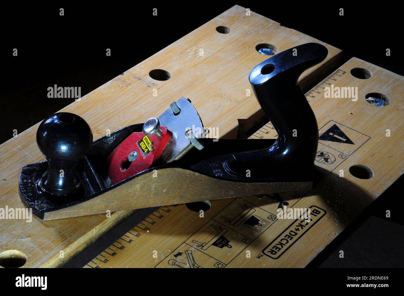 Carpenters wood plane for shaving timber Stock Photo - Alamy